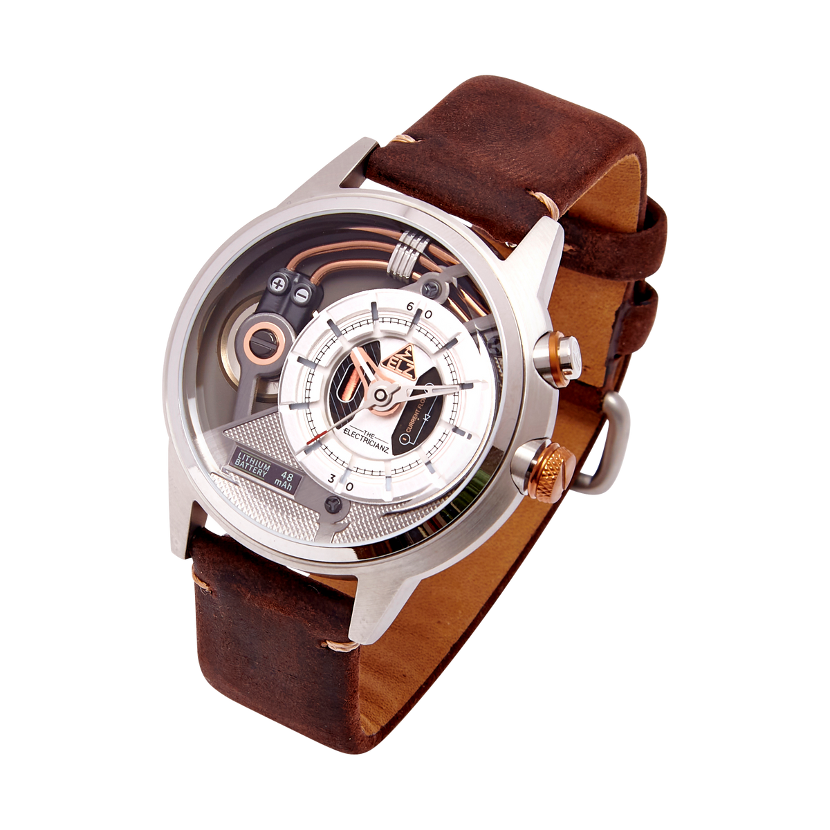 Brown Leather Strap // Silver buckle – THE ELECTRICIANZ