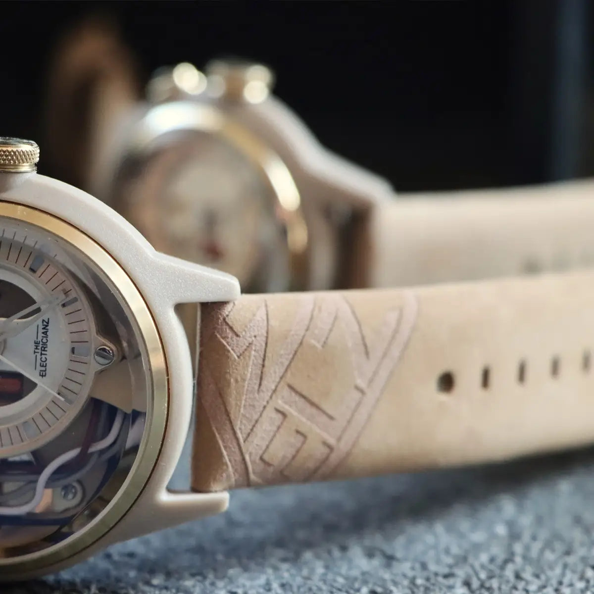 Kamel (Leather) Strap // Light gold buckle - ELZ Swiss Watch – THE ...